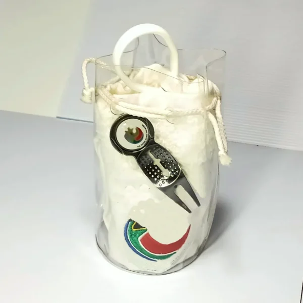 Golf Drawstring Gift Bag with 3 Branded Balls - Golf In a Box